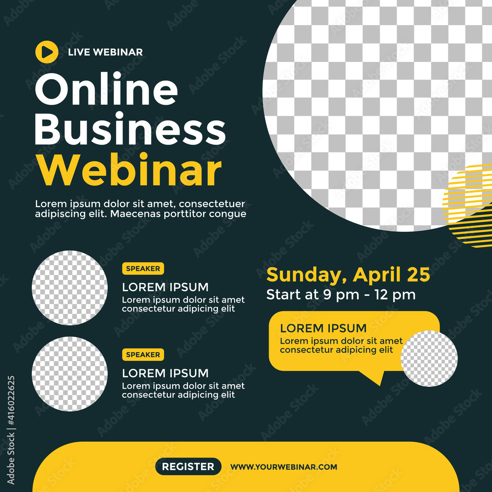 Webinar Poster Design for Social Media. Good for Promotion Your Webinar ...