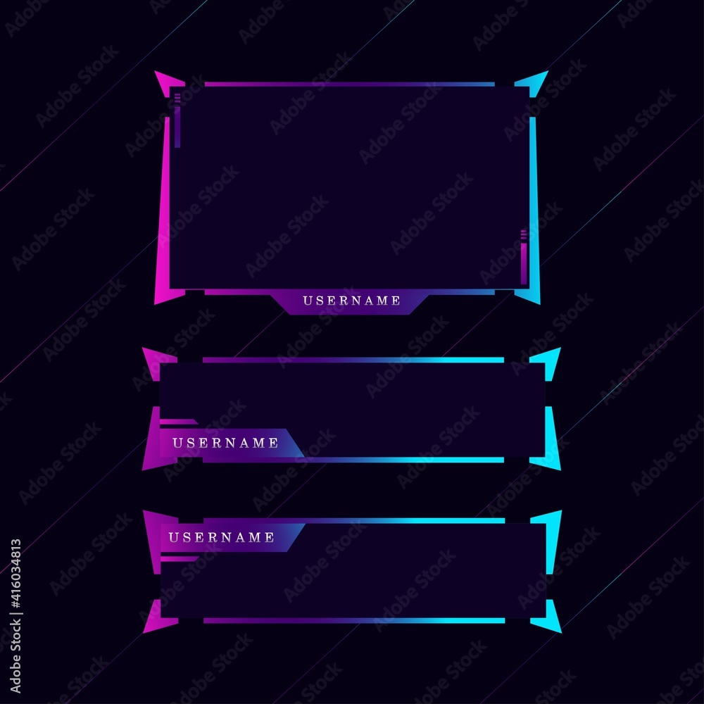 Editable Twitch streaming for gaming tamplate vector Stock Vector ...