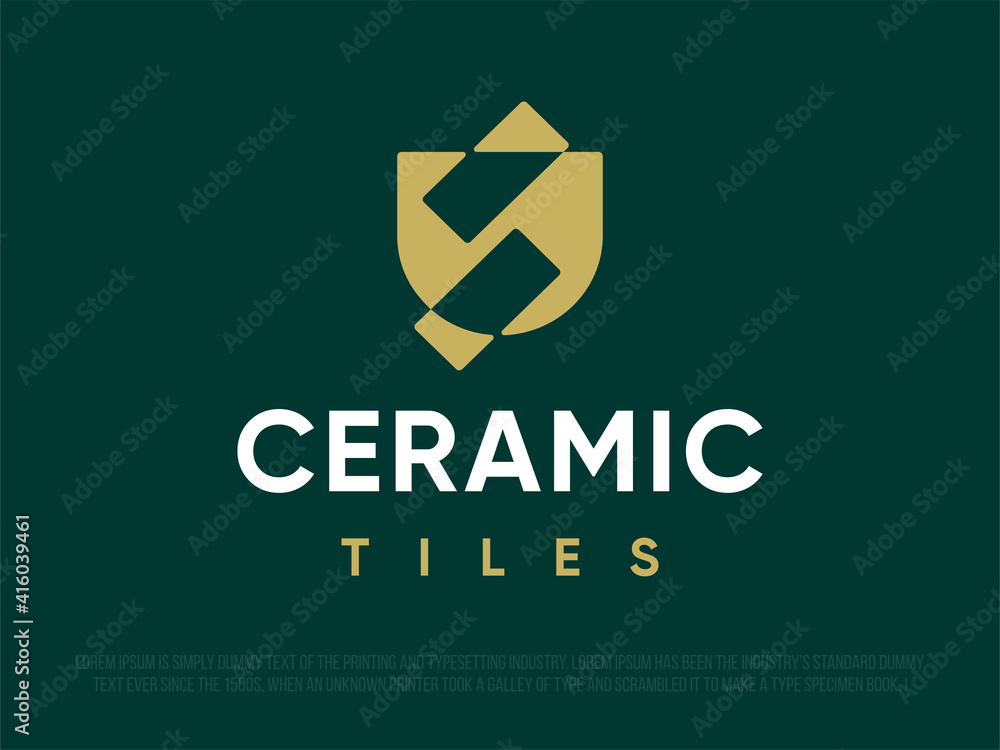 Modern professional logo with the image of ceramic tiles, for the ...