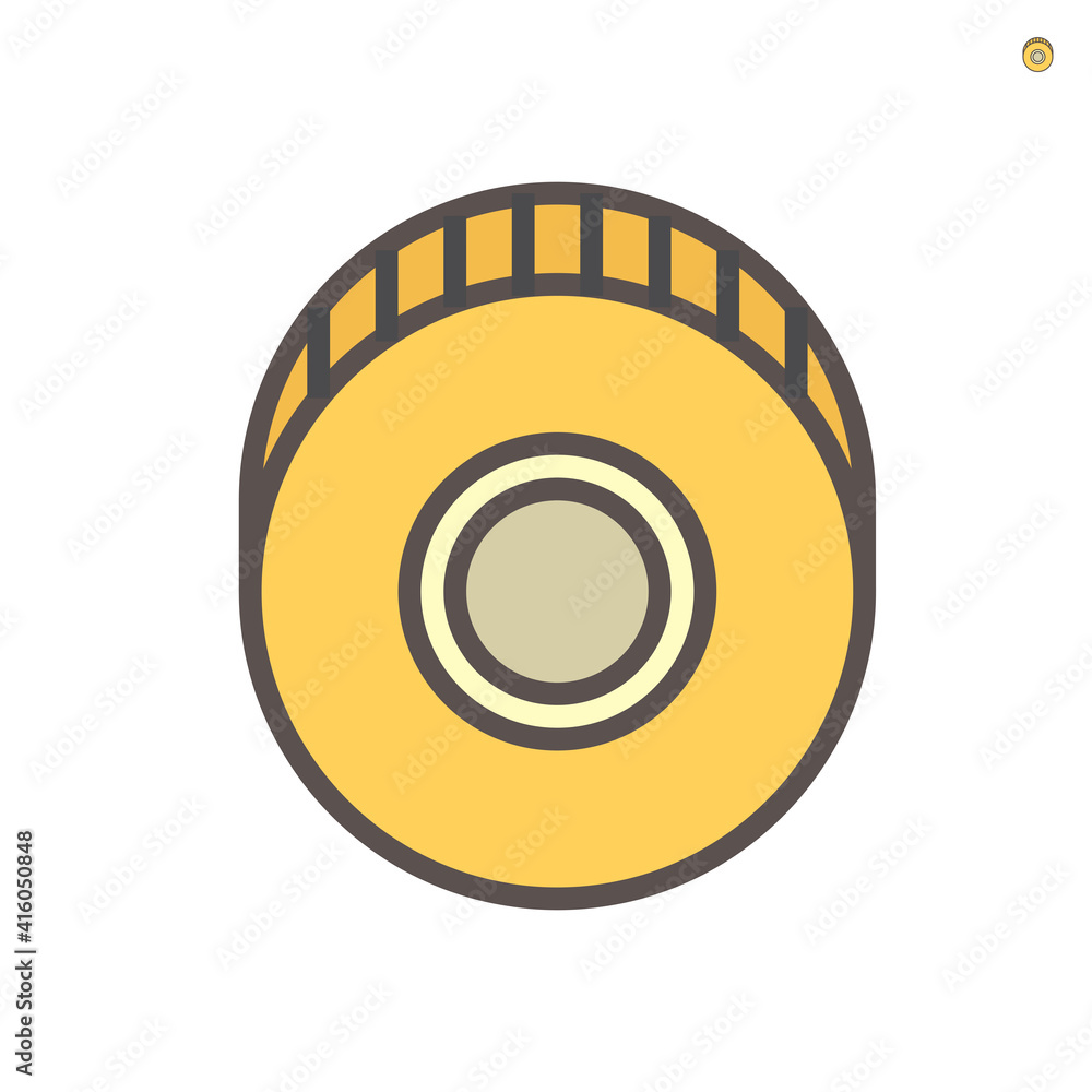 Centrifugal pump impeller vector icon. Equipment or part consist of ...