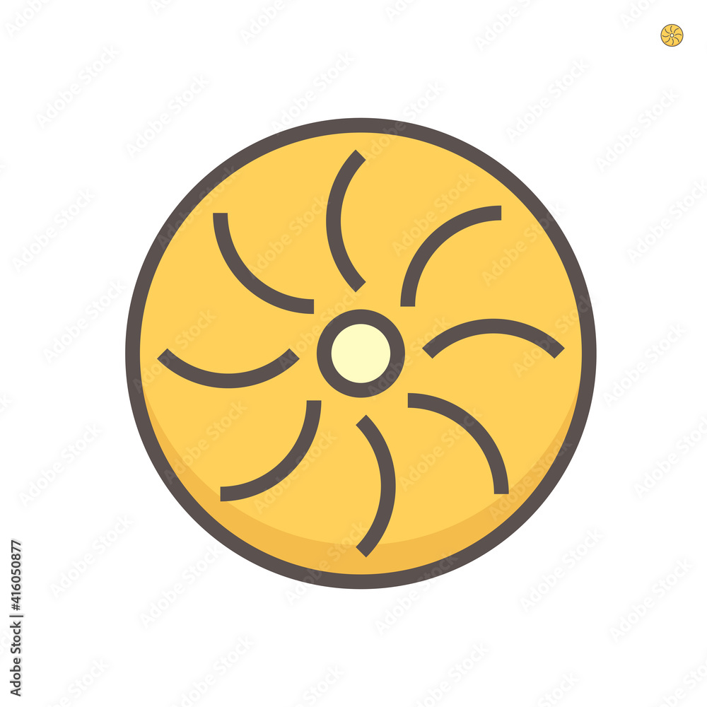 Vecteur Stock Centrifugal pump impeller vector icon. Equipment or part ...