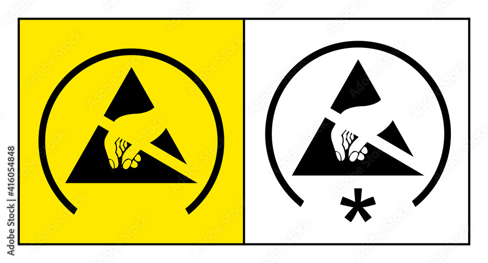 ESD Protective Area Symbol Sign, Vector Illustration, Isolated On White ...