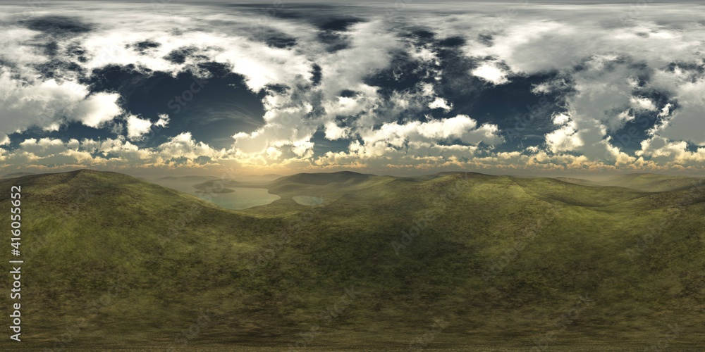 HDRI, environment map , Round panorama, spherical panorama, equidistant ...