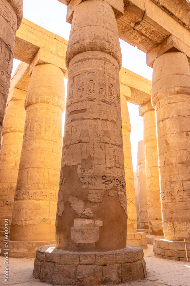 the Karnak temple of Luxor, Egypt. this was the largest temple complex ...
