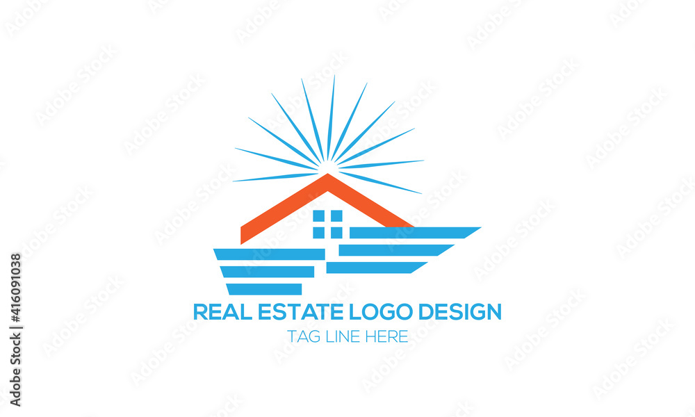 estate company logo Stock Vector | Adobe Stock