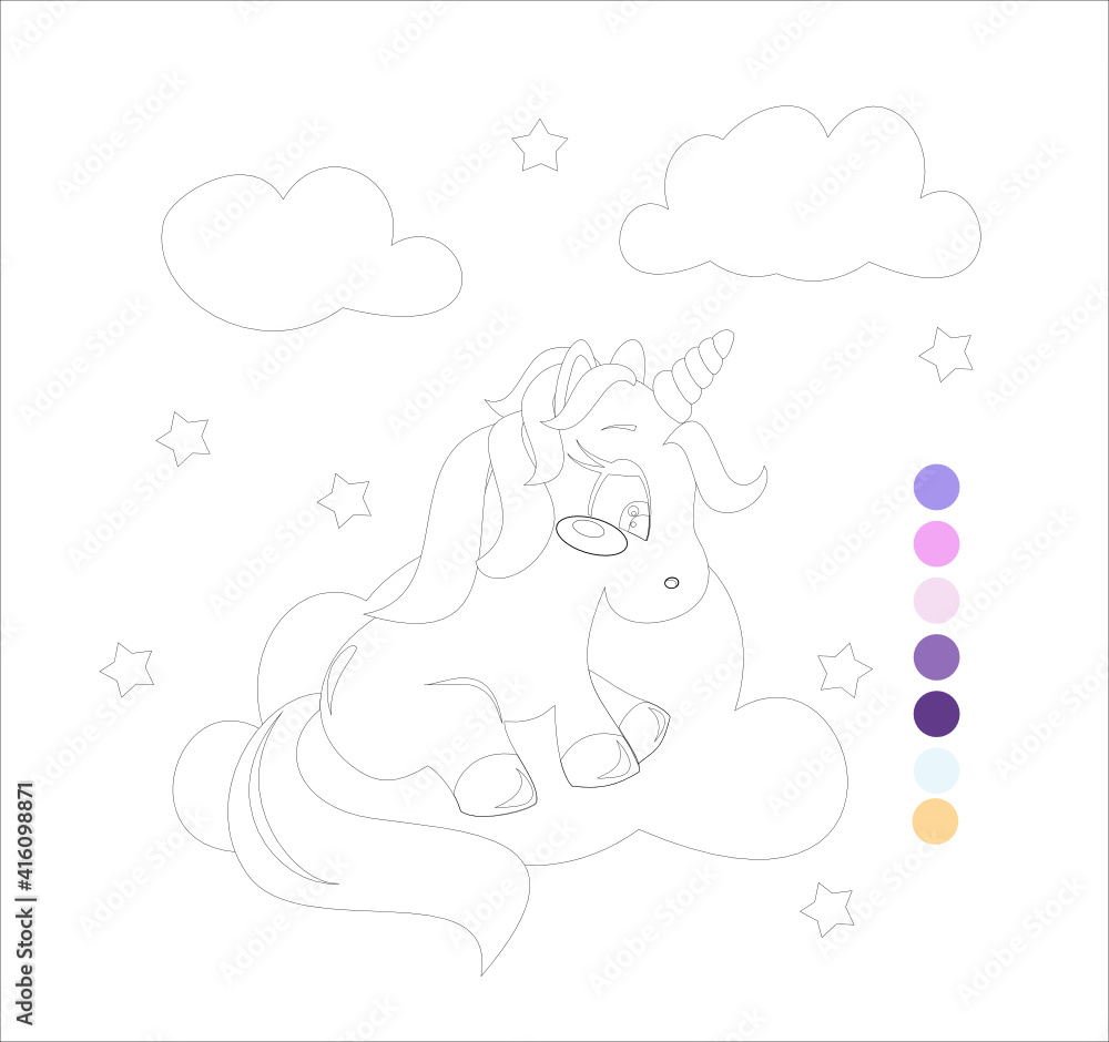 set of postcards, coloring, children's book, baby, kids, rainbow ...