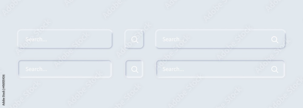 Serch bar icon set. Browser window. User interface elements for mobile ...