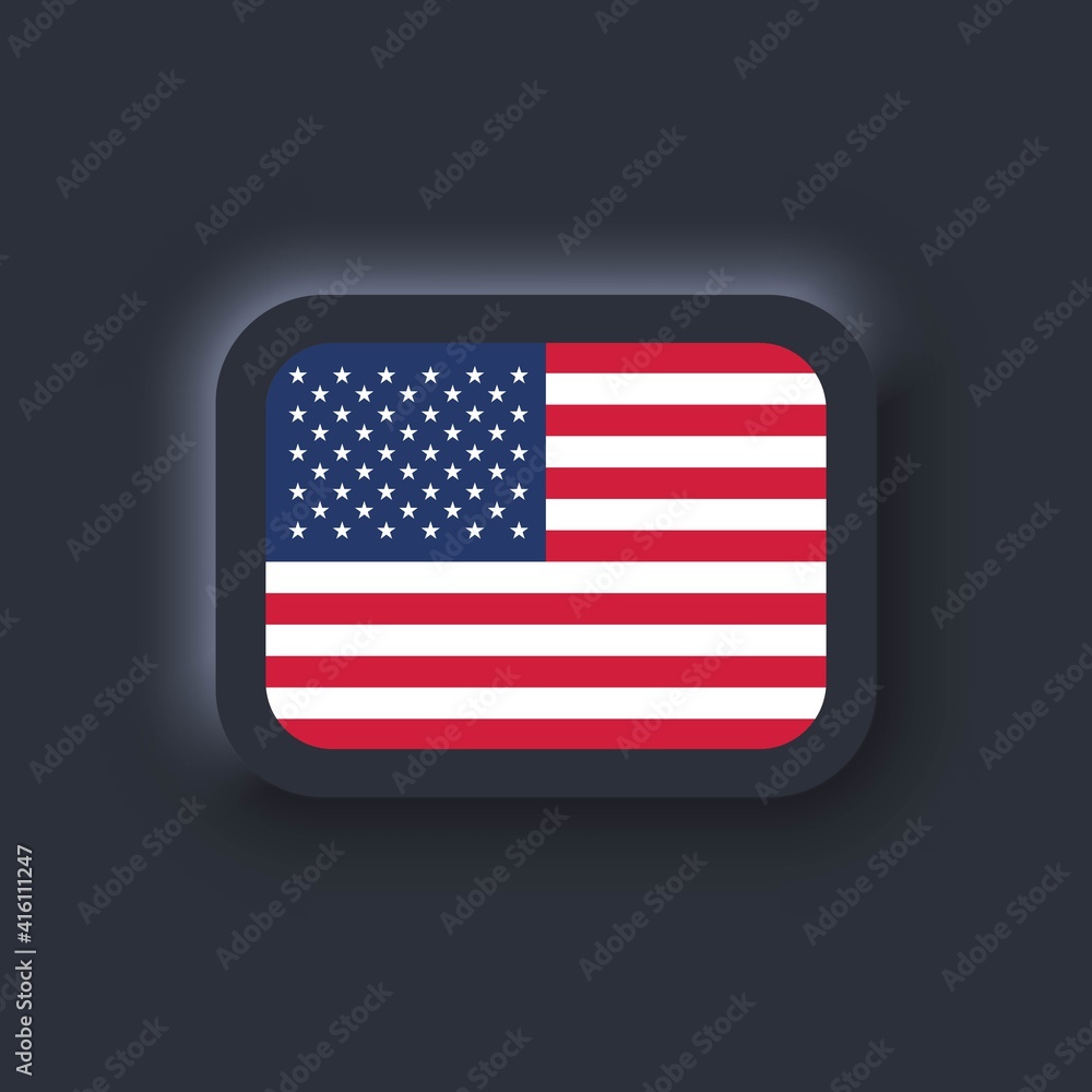 Flag of United States. National USA flag. American symbol. Vector ...