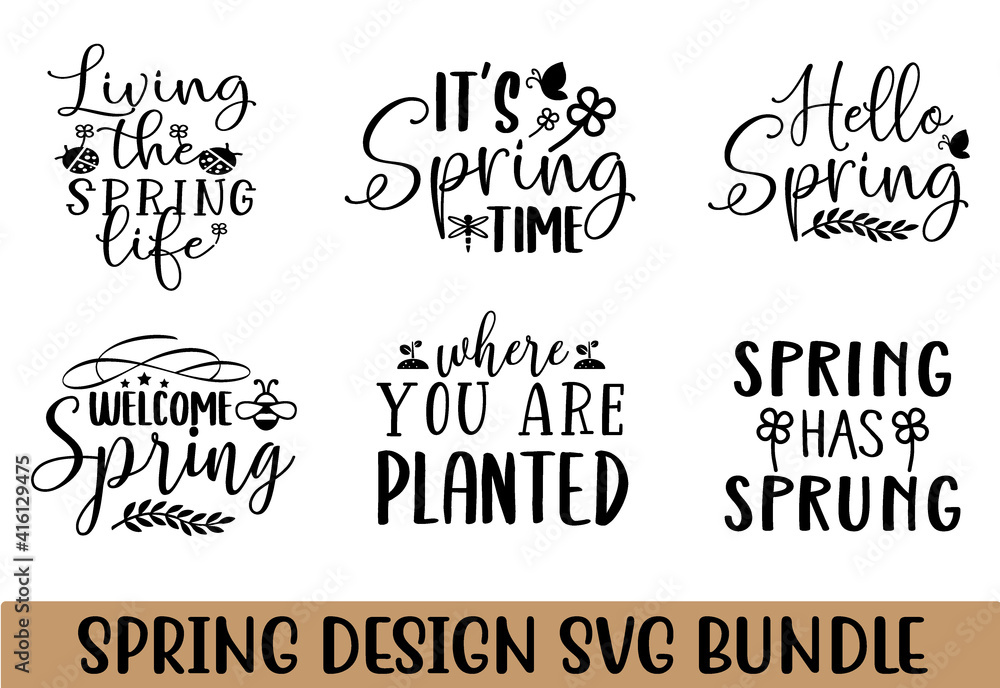 spring Quotes design SVG bundle Cut Files for Cutting Machines like ...