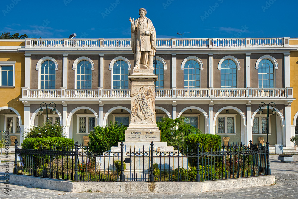 Solomos Square is the main square of the Zakynthos old town Stock Photo ...