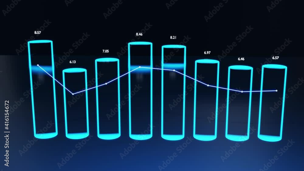 Hologram, beautiful bg with abstract infographics. Holographic bars ...