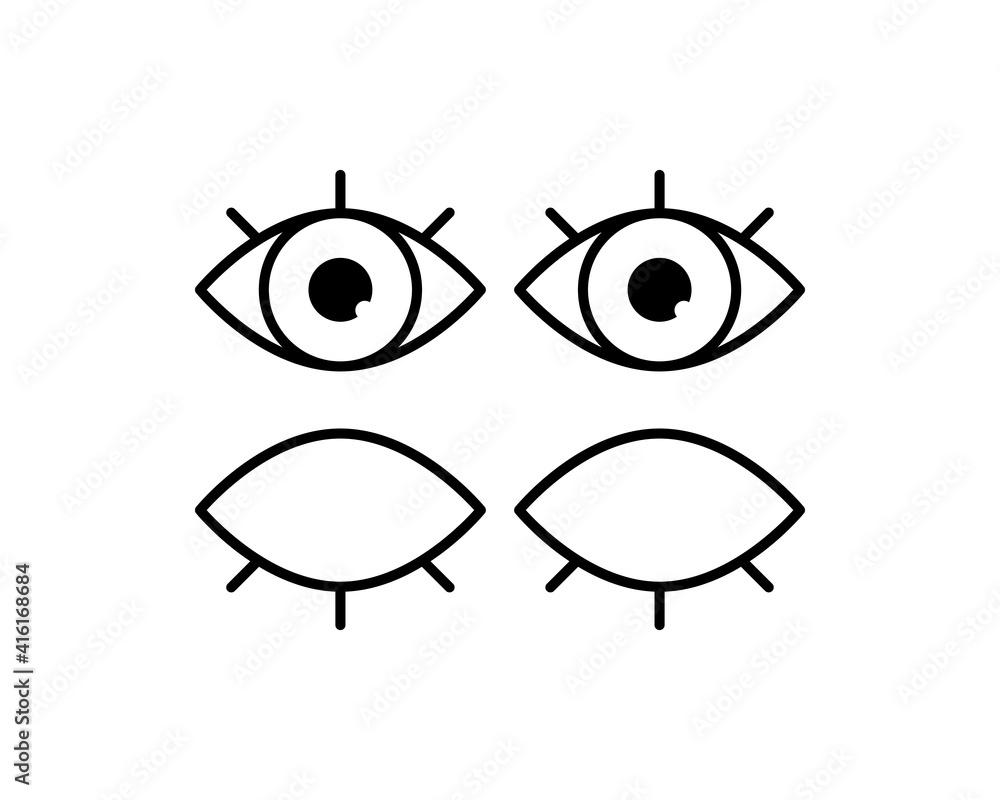 eyes and eyelashes icon vector illustration eps10. Isolated badge for ...