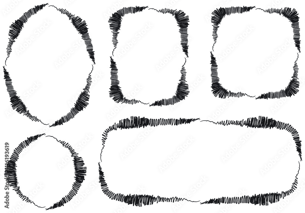 vector border frame background line set Stock Vector | Adobe Stock