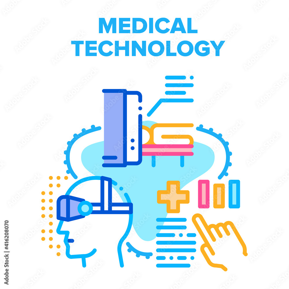 Medical Technology Hospital Vector Icon Concept. Mri Magnetic Resonance ...