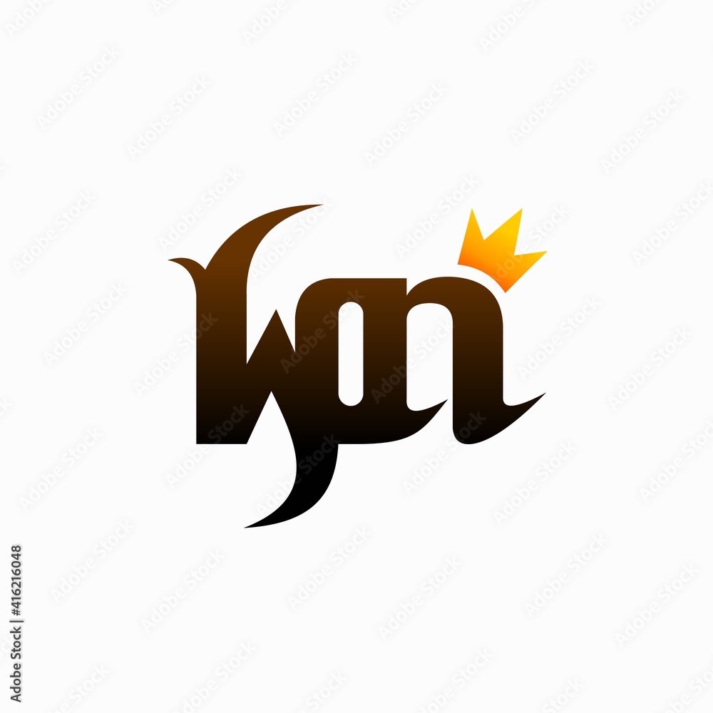 letter WN logo, crown vector logo Stock Vector | Adobe Stock