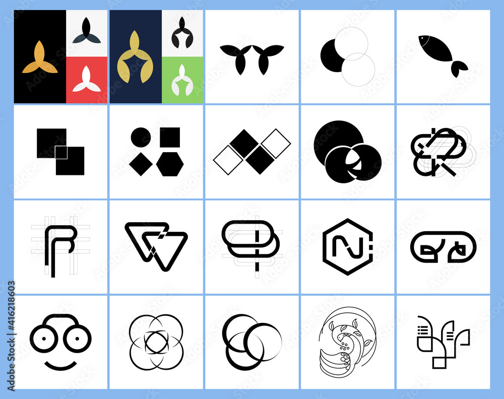 Trend Business logo or brand identity isolated on white background ...