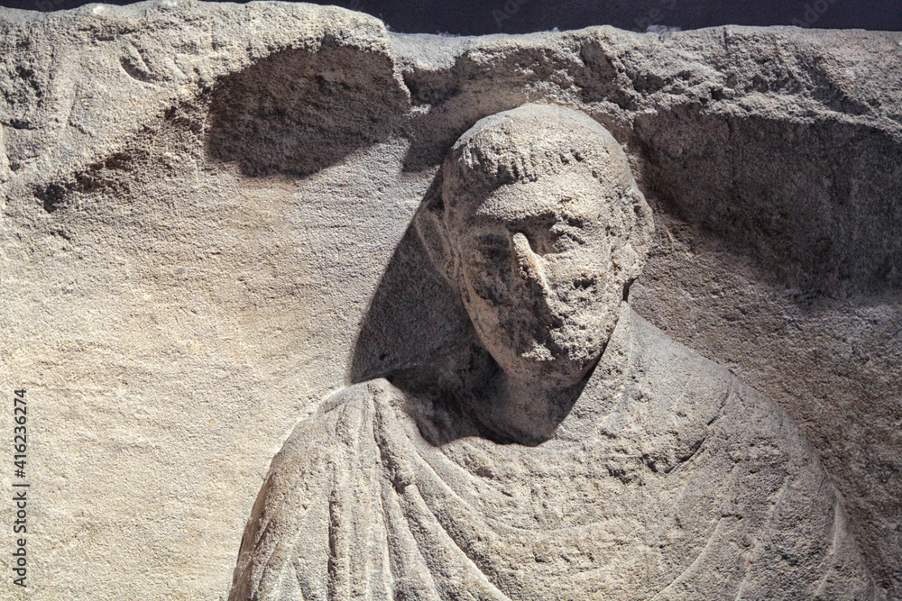 Roman gravestone Stock Photo | Adobe Stock