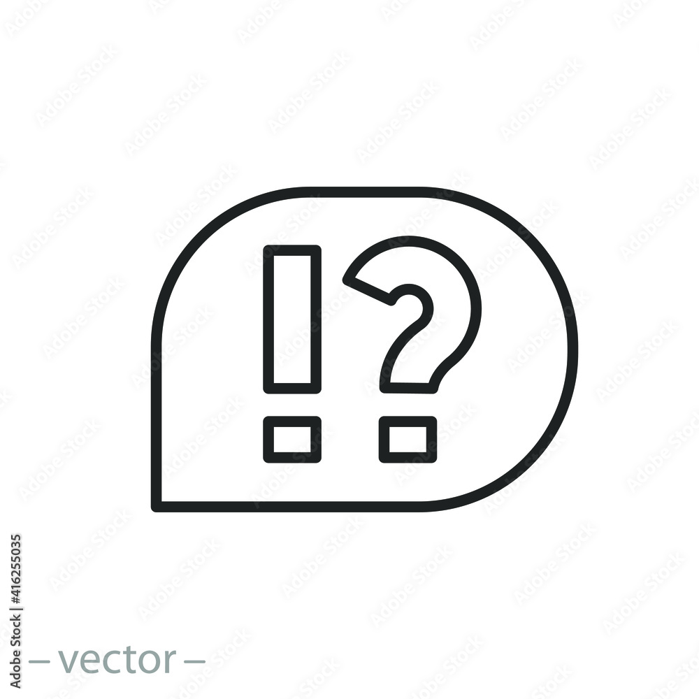 faq icon, inquiry why, uncertainty or curious, help social speak ...