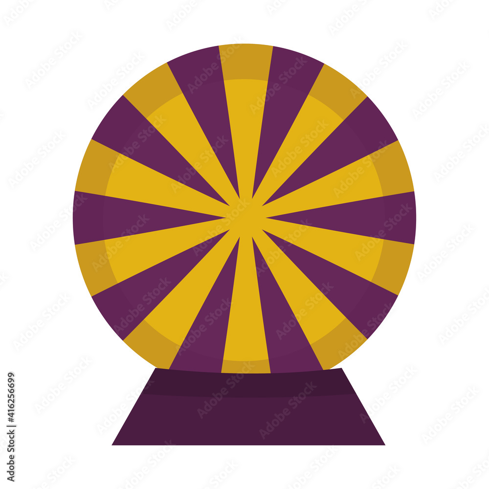 The magic ball is isolated in a flat cartoon style isolated on a white ...