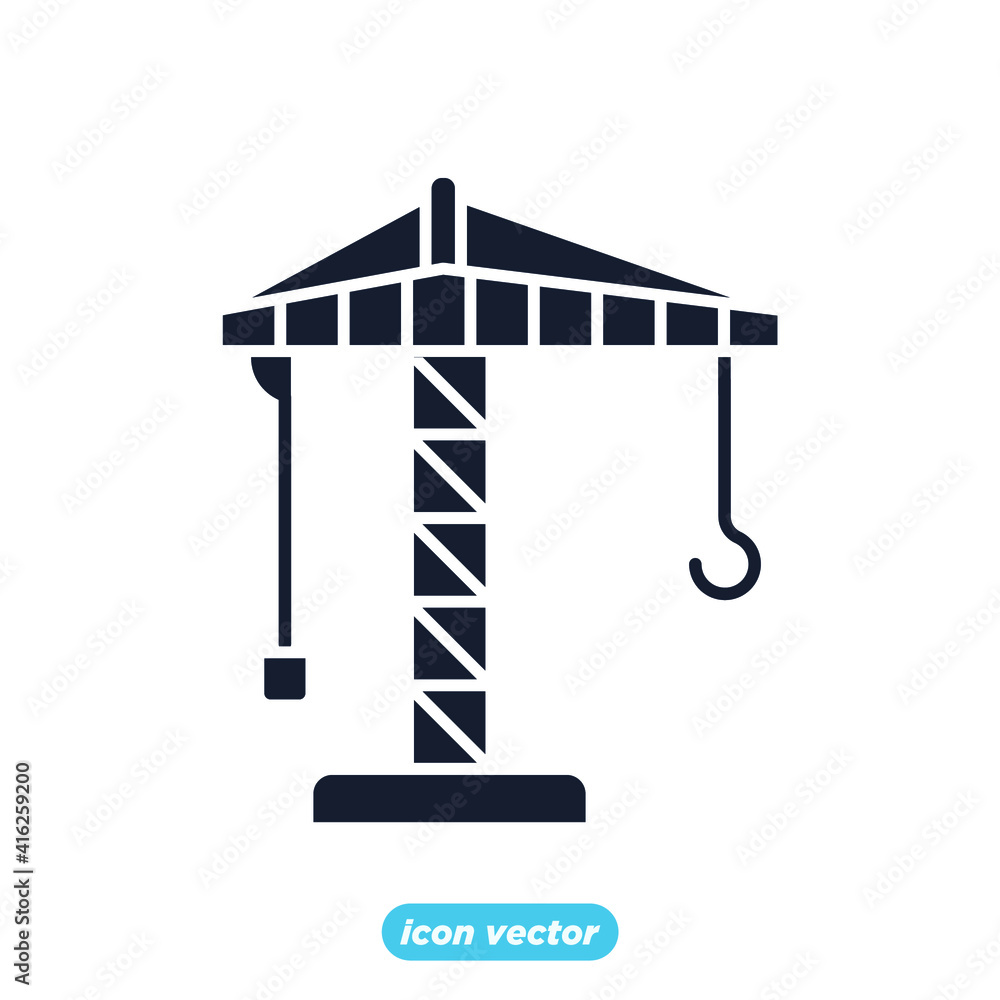 tower crane icon. tower crane symbol template for graphic and web ...