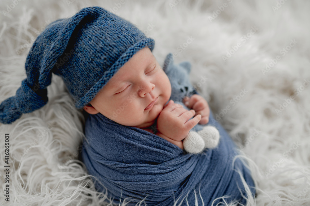 Newborn baby boy studio photoshoot Stock Photo | Adobe Stock