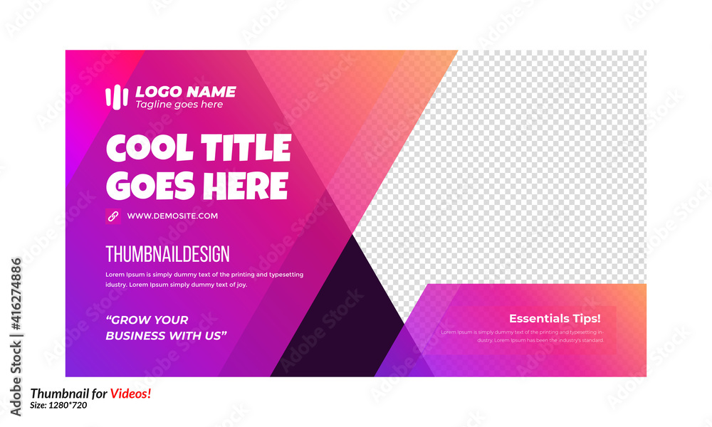 Editable thumbnail design for your videos customizable video thumbnail ...