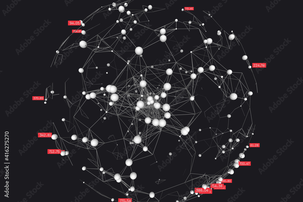Big Data Complex Global Data Network Abstract Connected Graph Communication Network