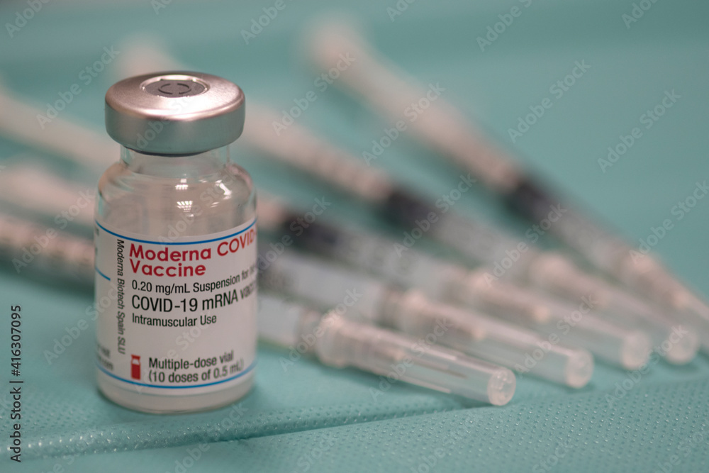 Moderna Covid-19 Vaccine vial Stock Photo | Adobe Stock