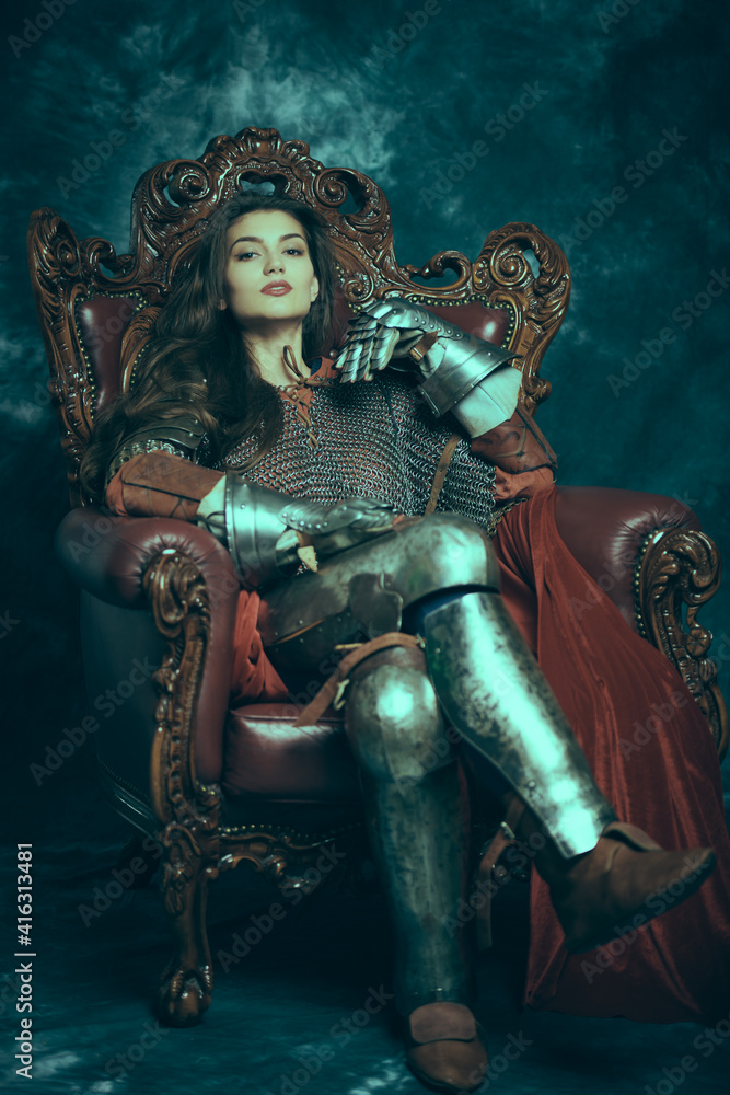 princess in iron armor Stock Photo | Adobe Stock