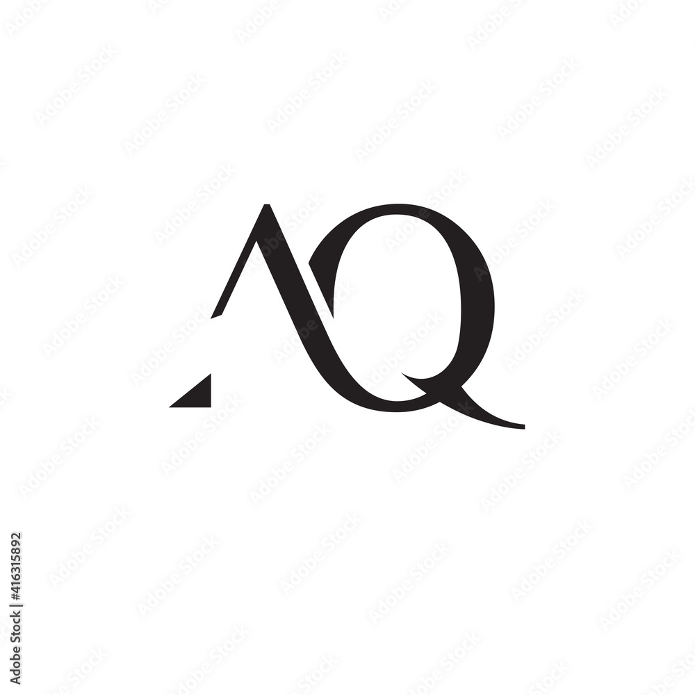 initial AQ logo design vector Stock Vector | Adobe Stock
