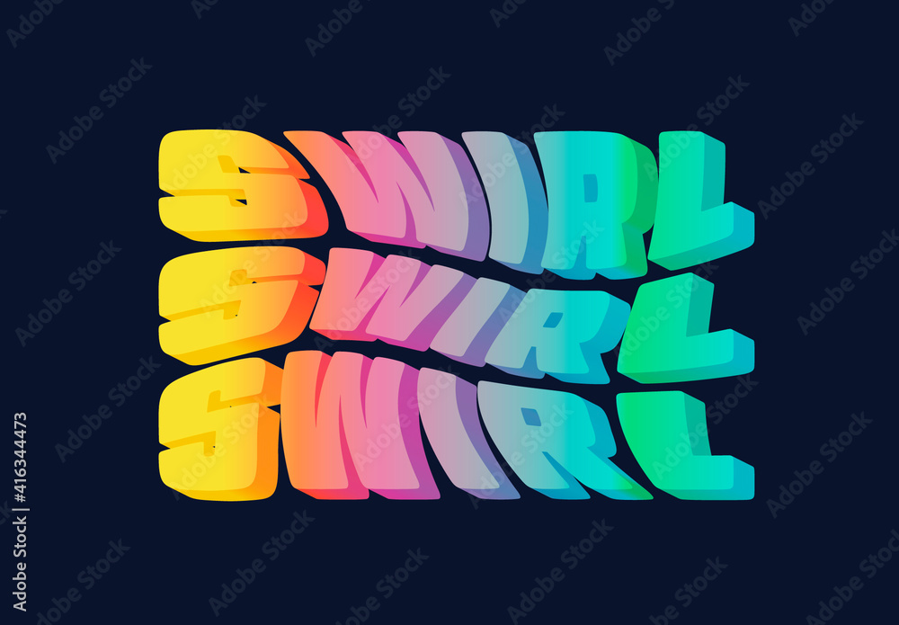 Swirl Text Effect Stock Template | Adobe Stock