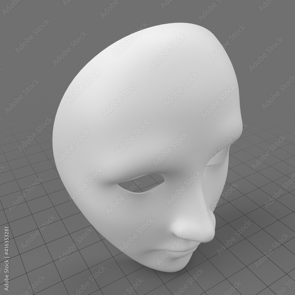 Theater mask Stock 3D asset | Adobe Stock