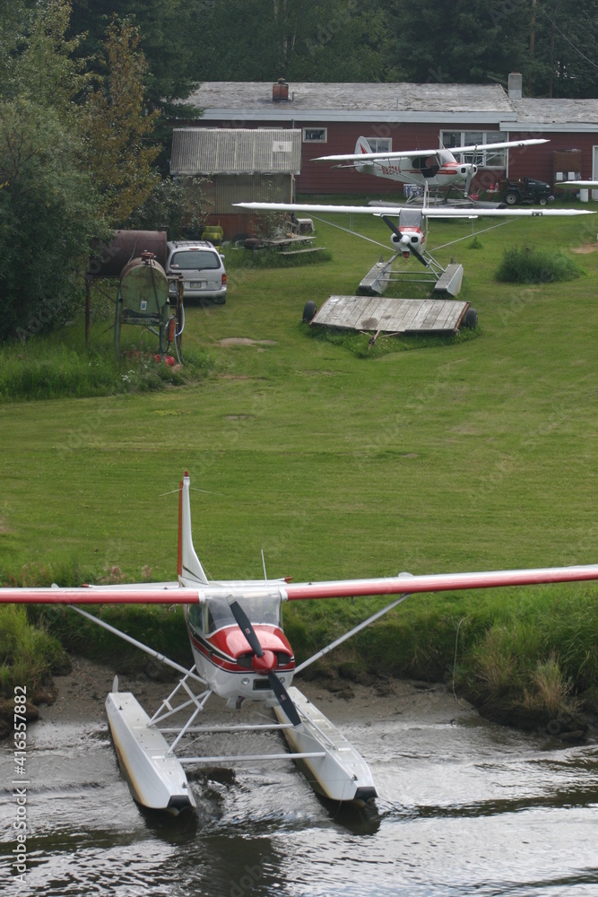 Bush-pilot Float Planes, Fairbanks, Alaska, at their Seaplane Hanger ...