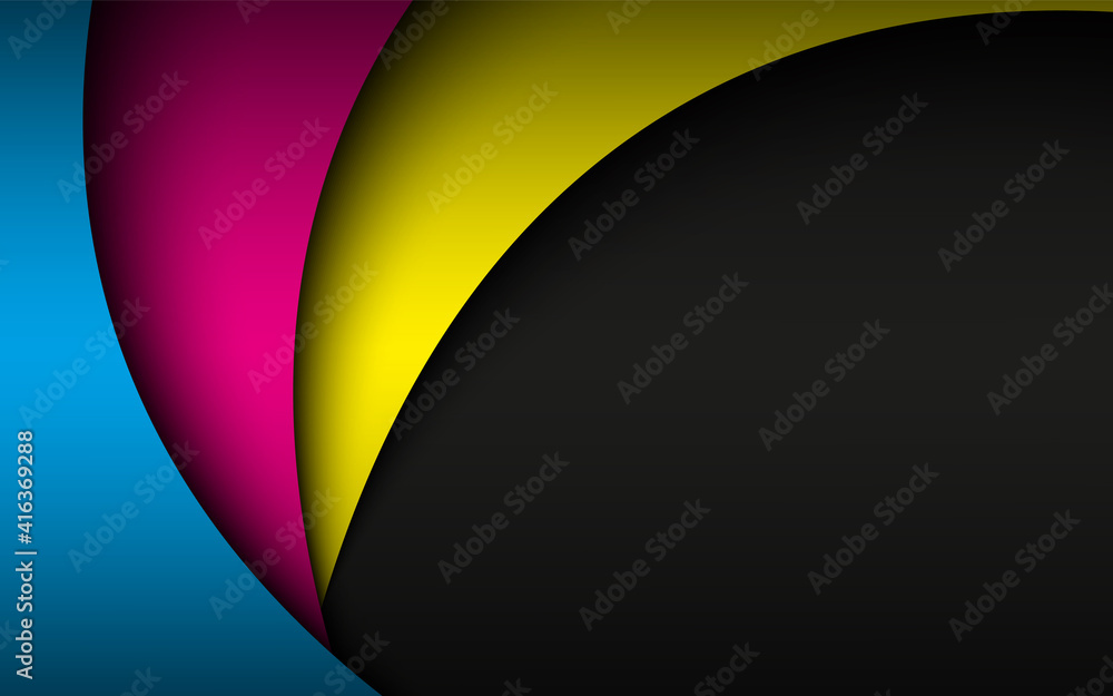 Abstract cmyk wavy background. Modern corporate desing wallpaper ...