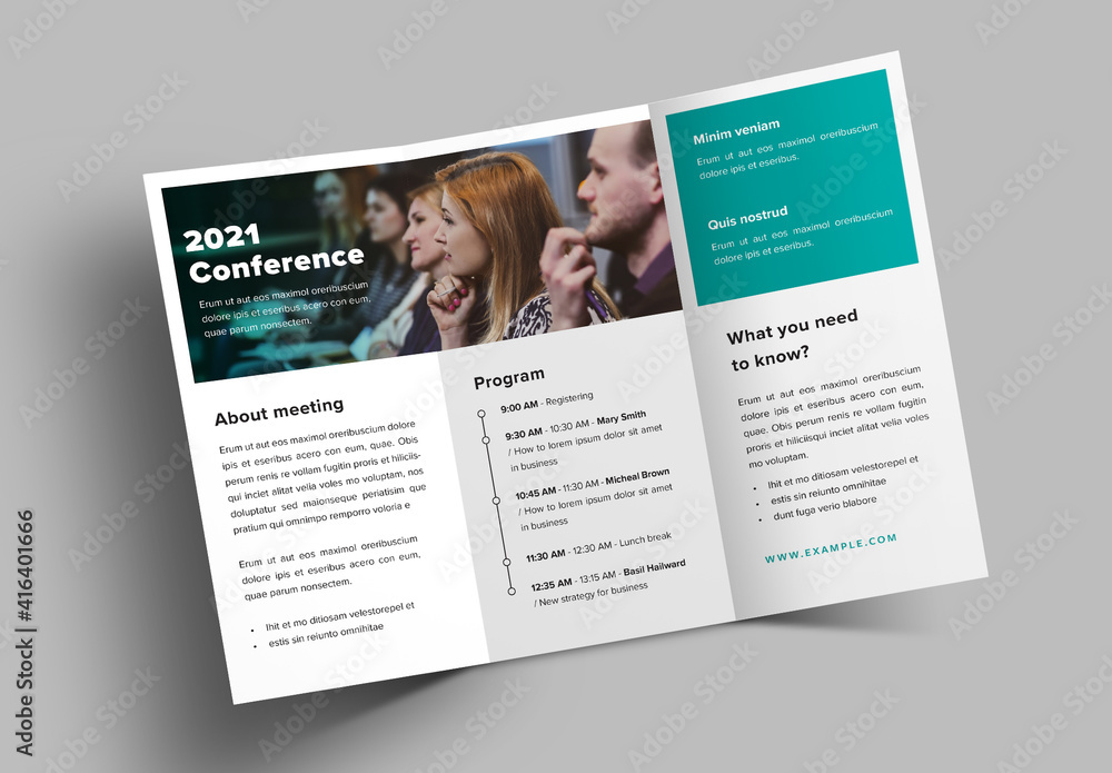 Conference Trifold Layout Stock Template | Adobe Stock