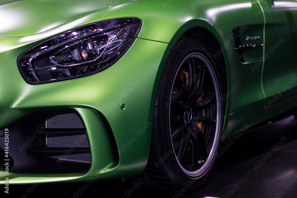 Nonthaburi , Thailand - April 7, 2018 : Mercedes Benz AMG GTS green ...