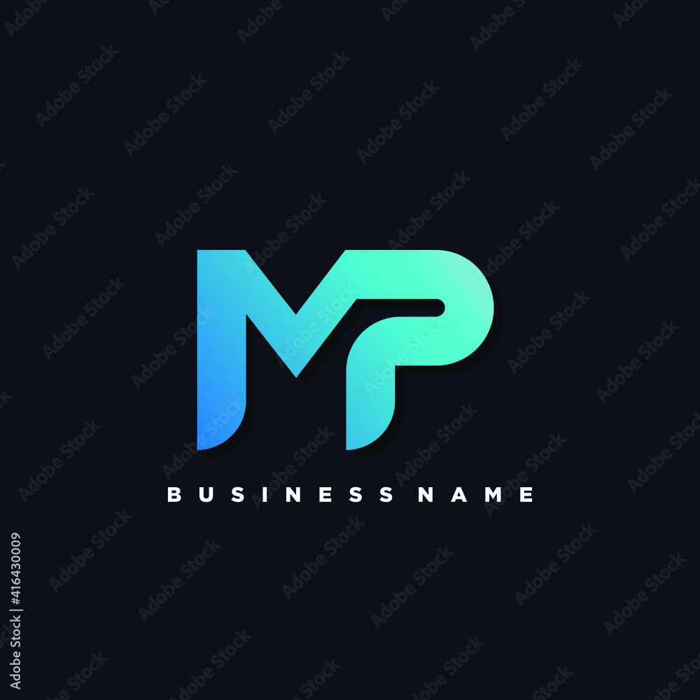 letter M and P for business logo, icon and ilustration Stock Vector ...