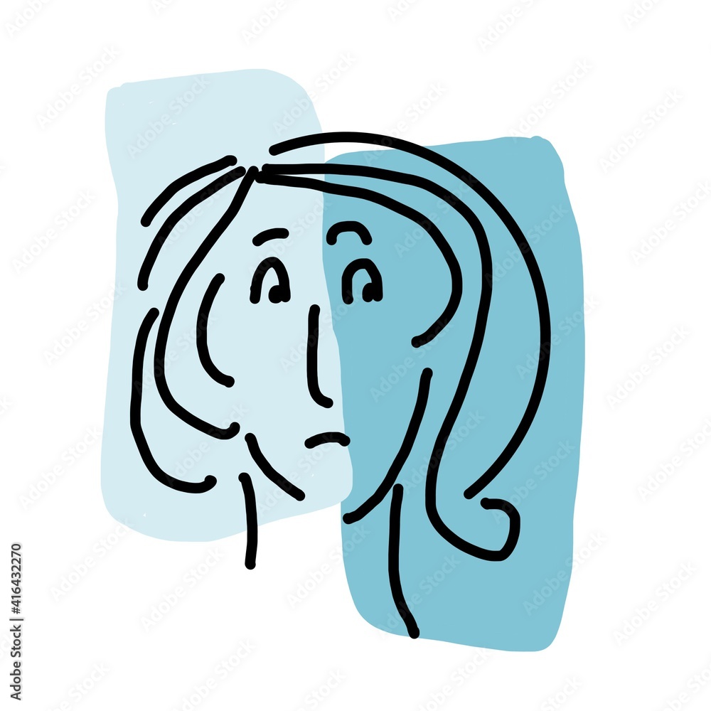 Psychological problems emotion mental tiredness concept. Depression ...