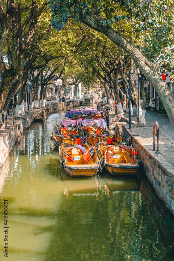 The rivers and traditional Chinese architecture in Tongli, an ancient ...