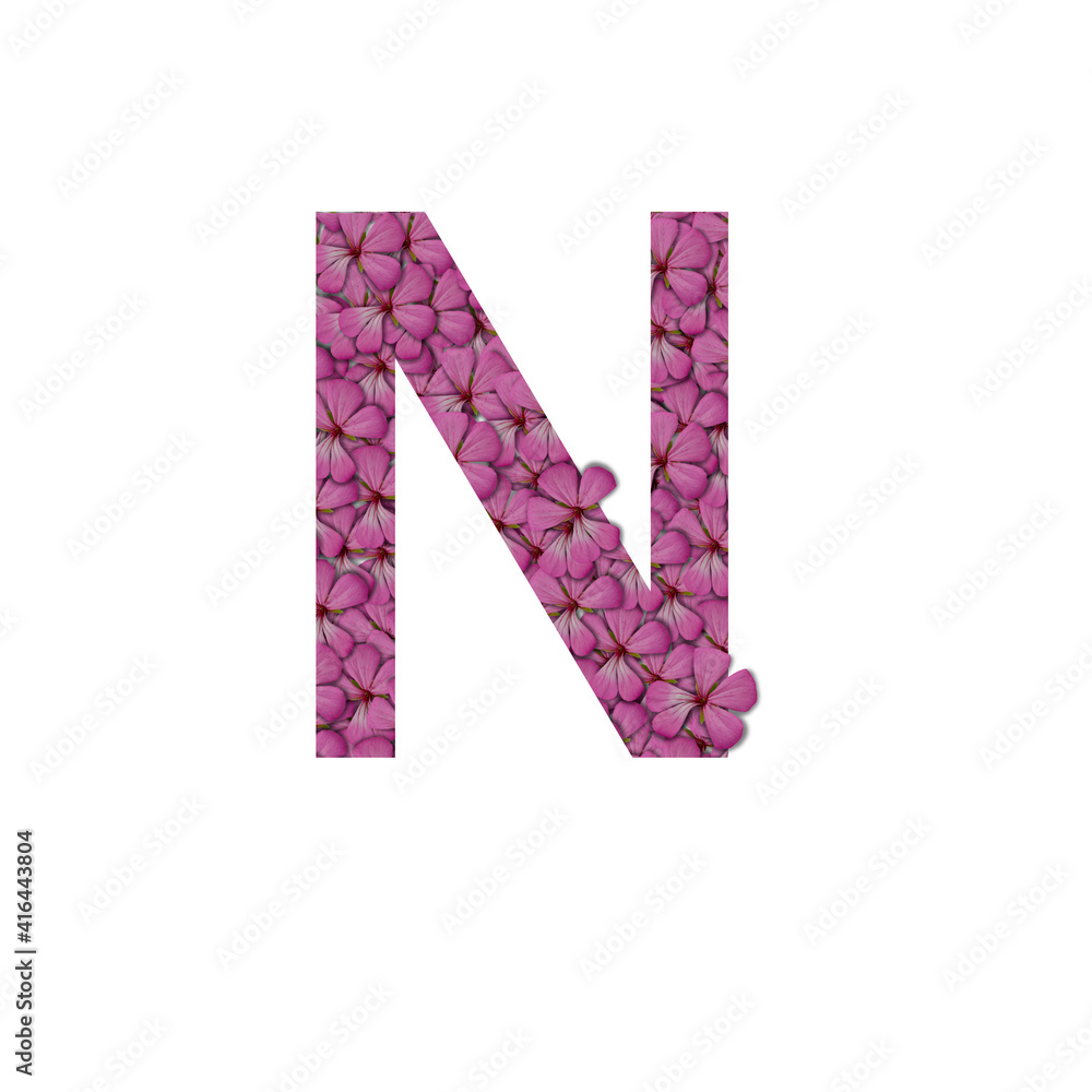 Letter N Pink