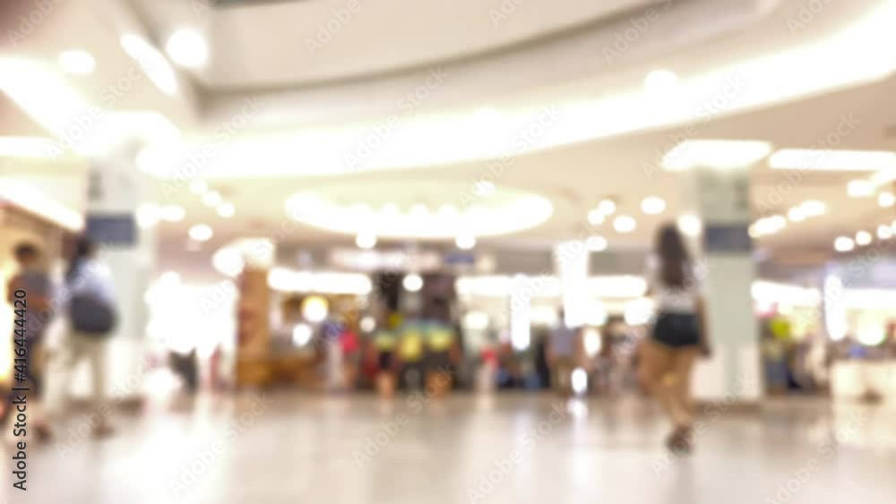 Abstract blur scene background, People shopping and walking in modern ...