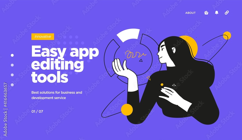 Landing page template of developing computer software, coding and ...