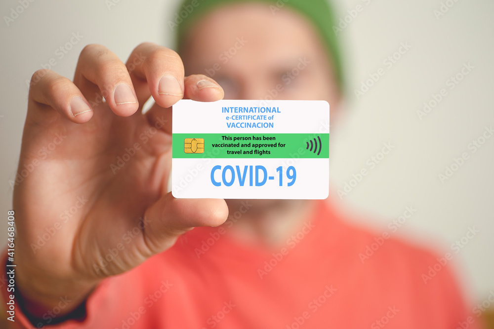 Coronavirus vaccination certificate or vaccine passport for travellers ...