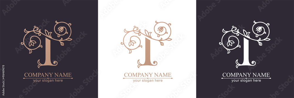 Premium Vector T logo. Monnogram, lettering. Personal logo or sign for branding an elite company ...