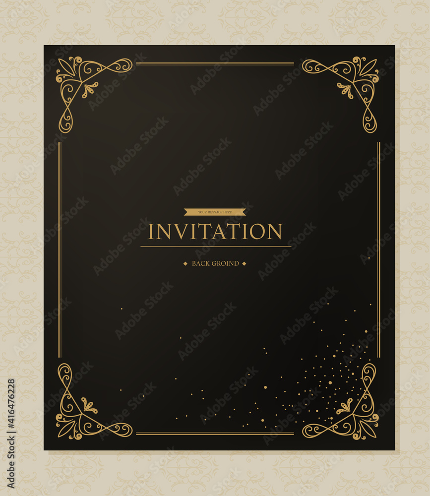 Invitation illustration collection of various patterns Stock Vector ...