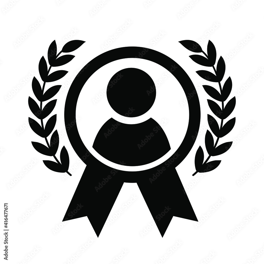 Employee of the month icon. talent award illustration sign. outstanding ...