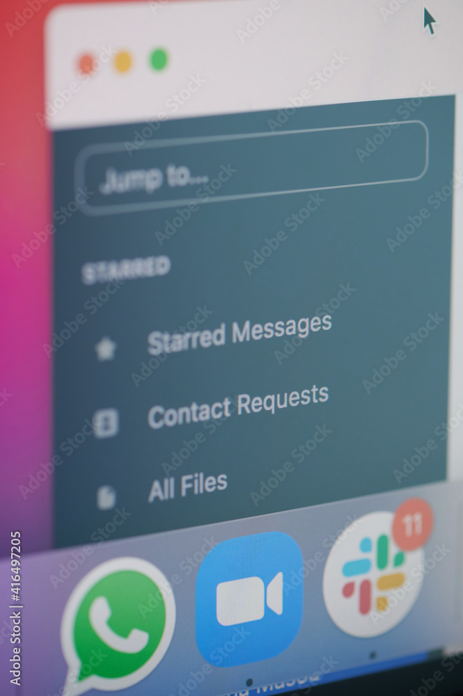 Zoom app icon and menu Stock Photo | Adobe Stock