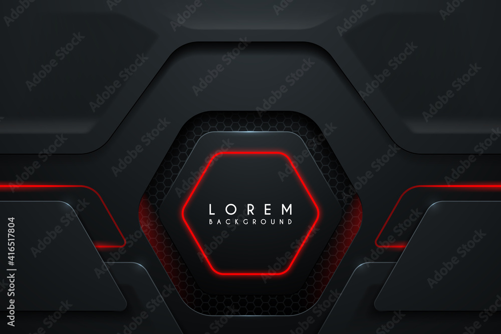 Abstract technology background with red light effect Stock Vector ...