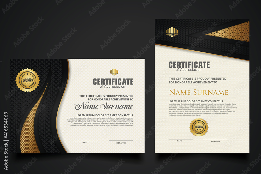 certificate template with Luxury realistic texture pattern,diploma ...