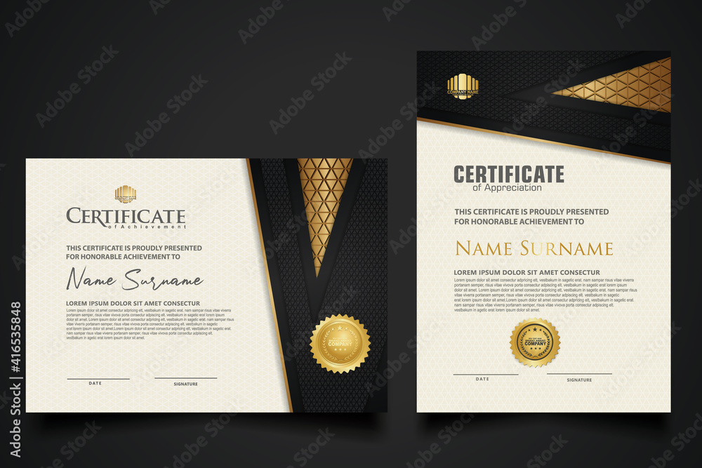 certificate template with Luxury realistic texture pattern,diploma ...
